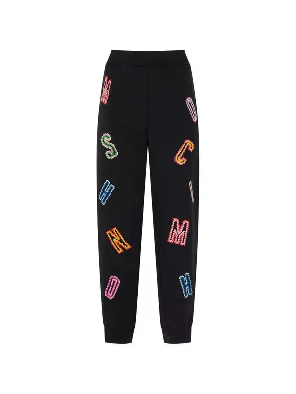 Moschino Embroidered Logo Track Pants - Black