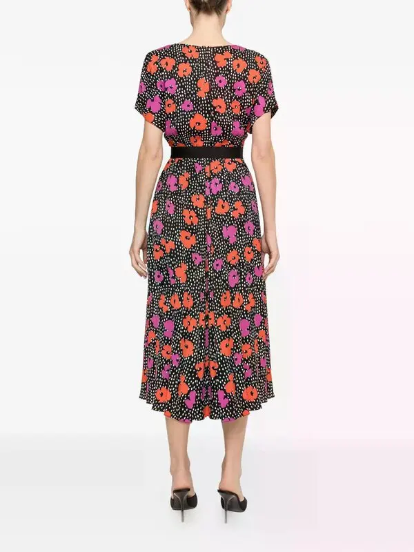 NISSA Floral-print Viscose Midi Dress