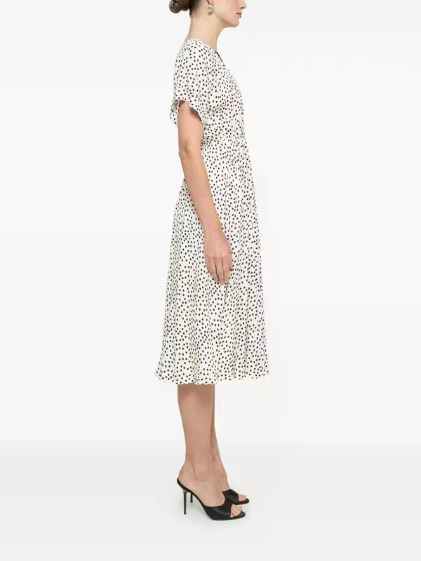 NISSA Polka-dot Viscose Midi Dress
