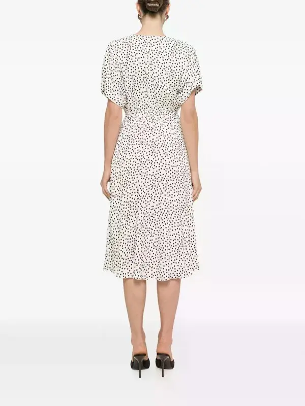 NISSA Polka-dot Viscose Midi Dress