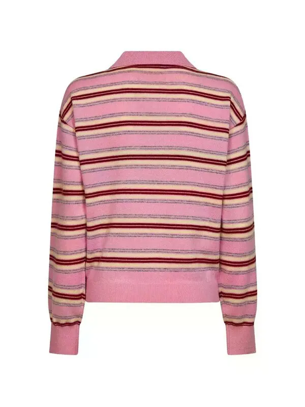 Guest In Residence Striped Cashmere Polo Shirt