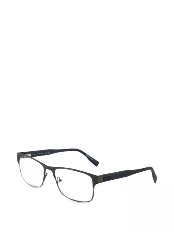 Lacoste Matte-finish Rectangle-frame Glasses - Grey