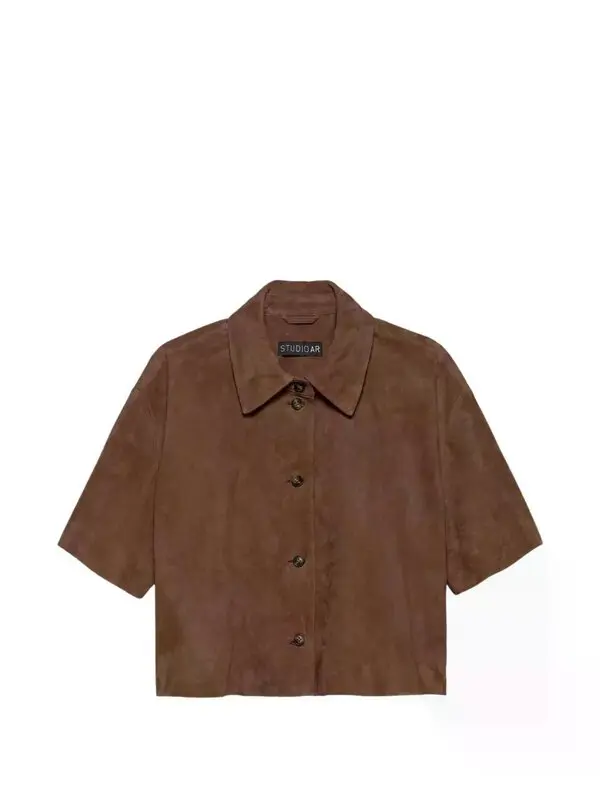 STUDIO AR Eveline Suede Jacket - Brown