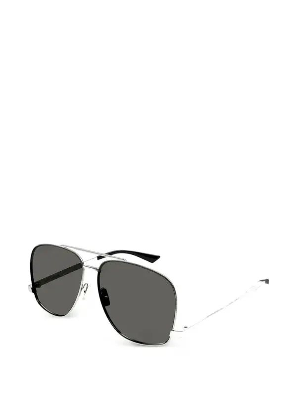 Saint Laurent Leon Pilot-frame Sunglasses - Silver