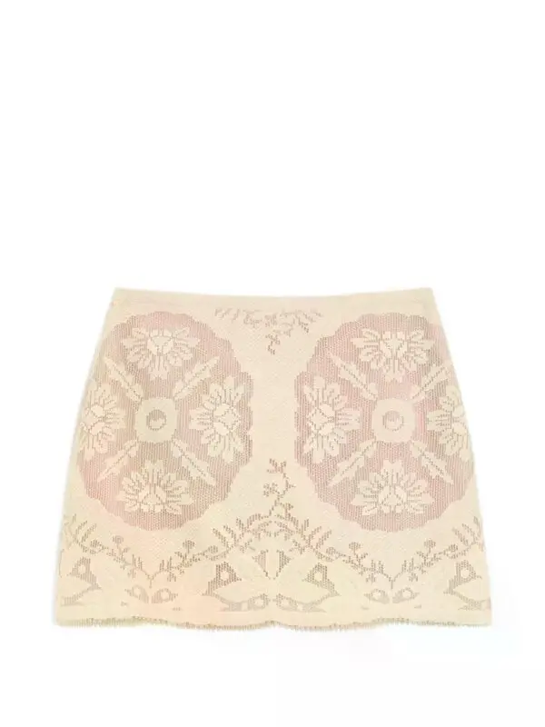 Valentino Garavani Mini Skirt In Floral Stamp Blanket