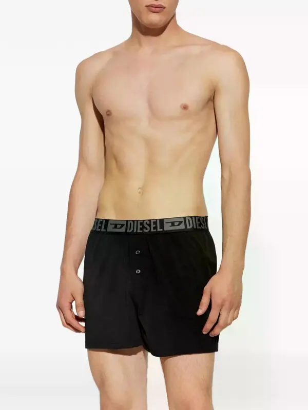 DIESEL® Starkie-d-core Two Pack Logo-waistband Boxer Shorts