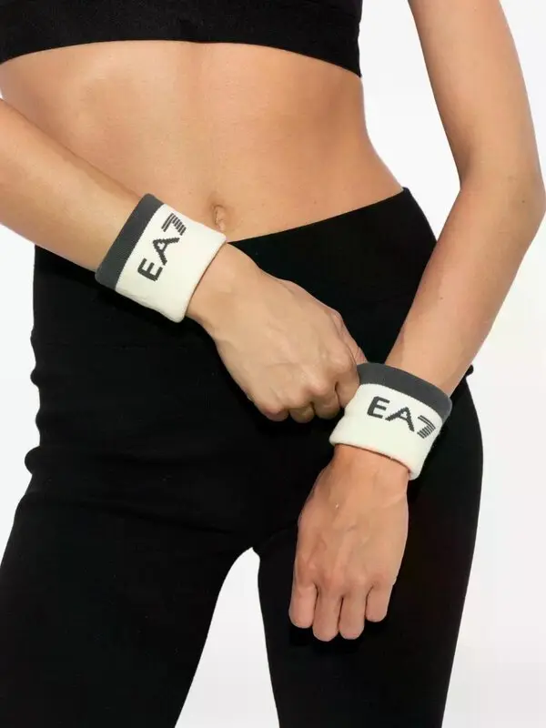 EA7 Logo Print Wristbands
