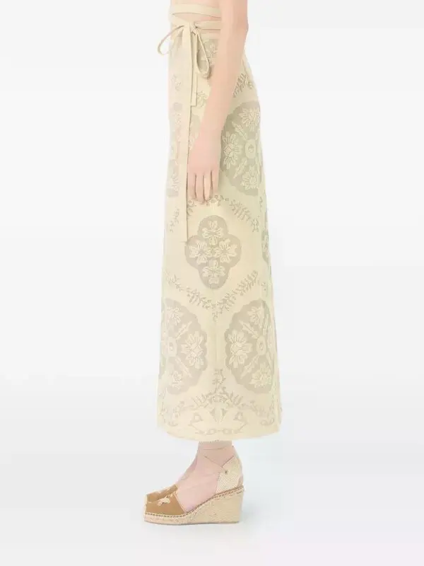 Valentino Garavani Midi Skirt In Floral Stamp Blanket