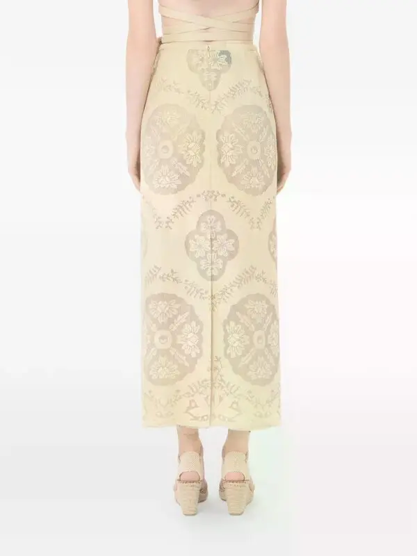 Valentino Garavani Midi Skirt In Floral Stamp Blanket