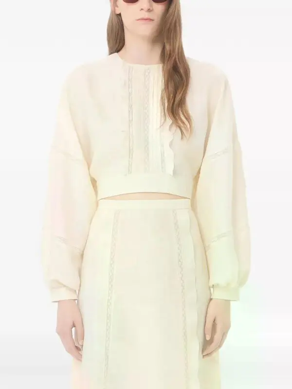 Valentino Garavani Couture Linen Top With Bow Detail