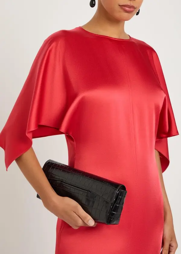 Stella McCartney Draped Satin-crepe Maxi Dress