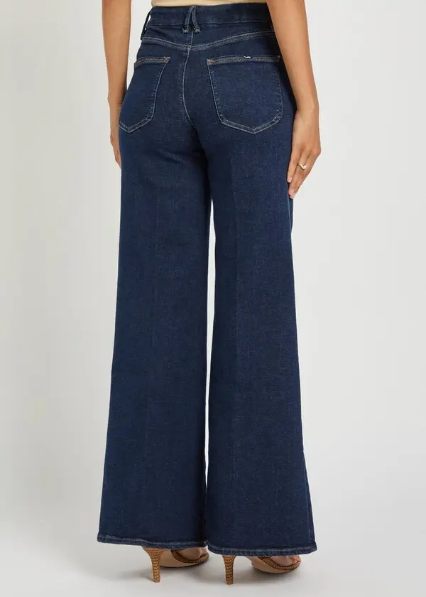 Good American Good Waist Palazzo Wide-leg Jeans