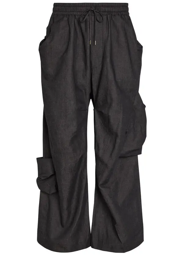 VIVIENNE WESTWOOD Achilles Draped Wide-leg Cargo Trousers - Navy