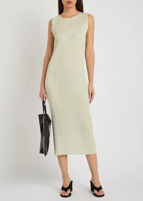 Issey Miyake Sleeveless Pleated Midi Dress