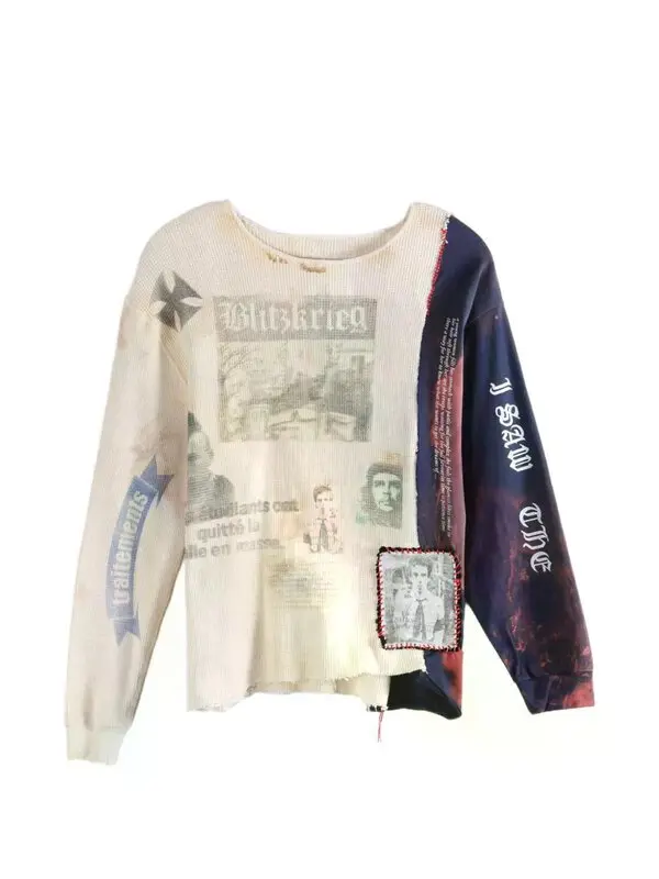 SAITOS Graphic-print Panelled T-shirt