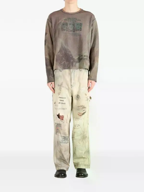 SAITOS Graphic-print Long-sleeve T-shirt