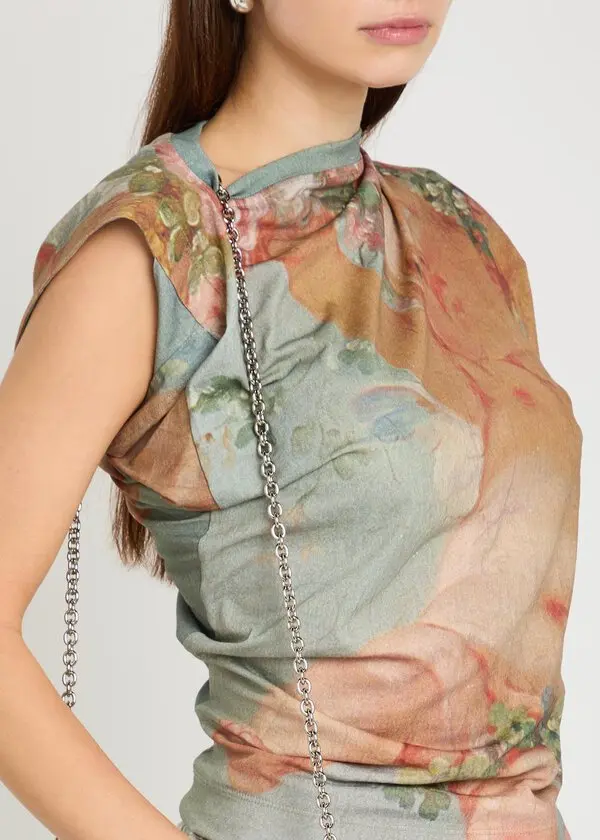 VIVIENNE WESTWOOD Asymmetric Printed Cotton Top - Multicoloured