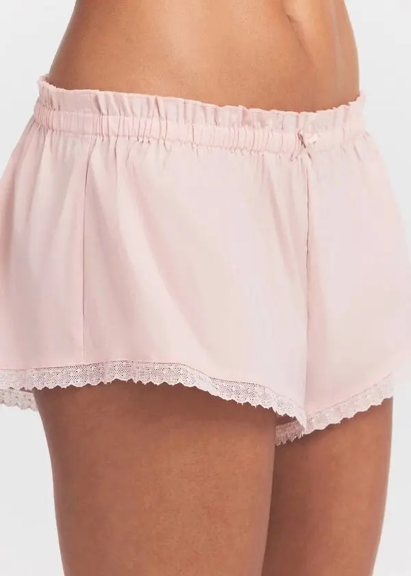 SKIMS Lace-trim Poplin Shorts - Pink