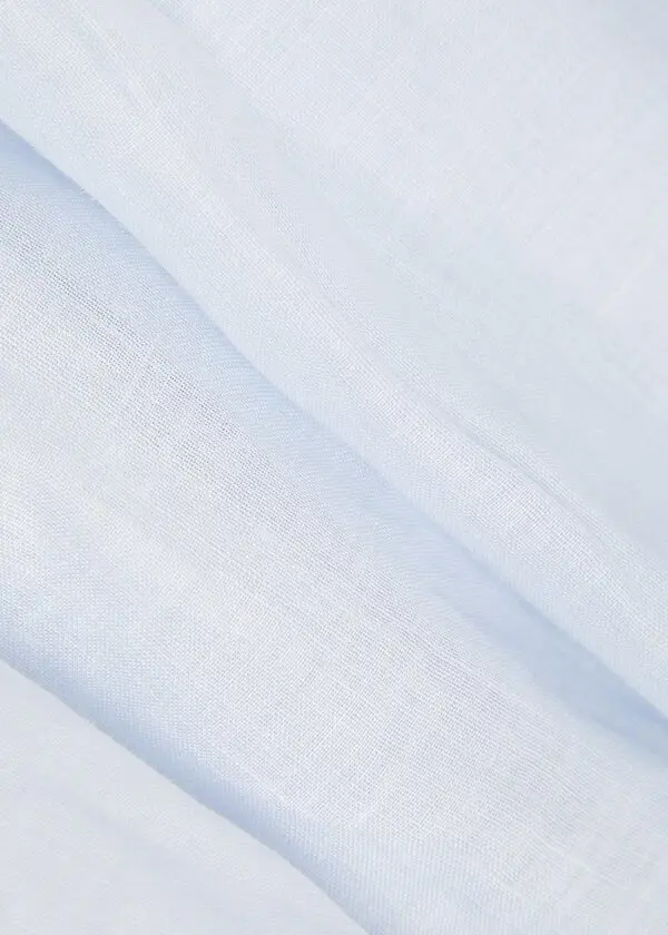 Aje Helene Pleated Ramie Maxi Dress - Light Blue