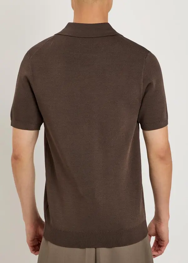 RAITH Privida Knit Polo Shirt - Brown
