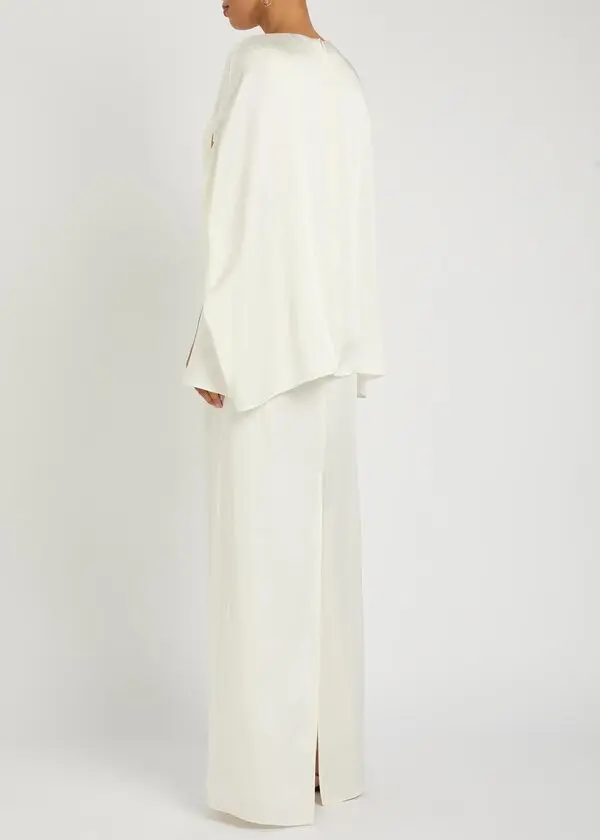 Stella McCartney Draped Cape-effect Satin-crepe Gown