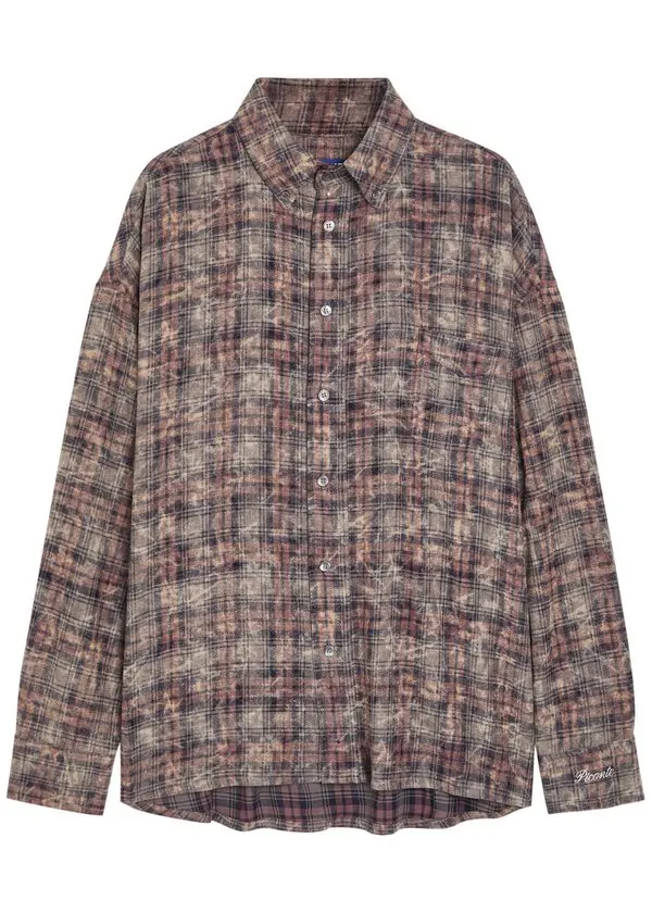 PICANTE Rocco Checked Cotton Shirt - Brown