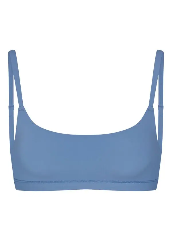 SKIMS Stretch-jersey Scoop Bralette - Blue