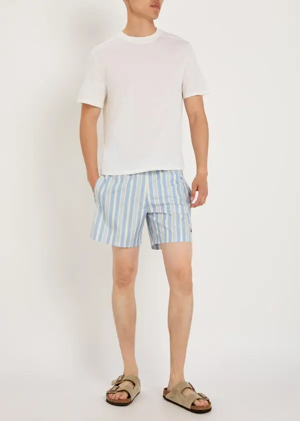 Moncler Striped Nylon Swim Shorts