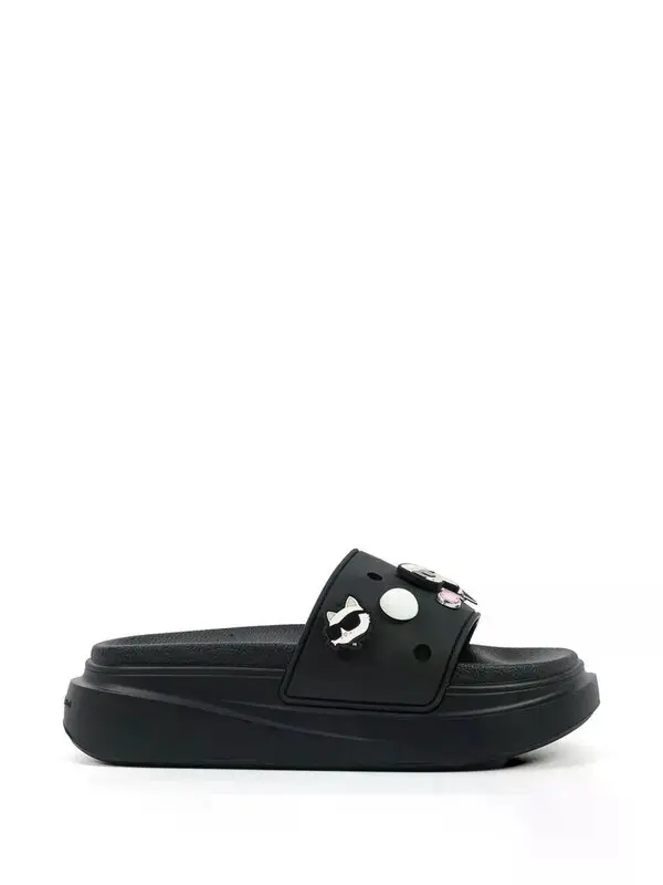 Karl Lagerfeld Embellished Platform Slides
