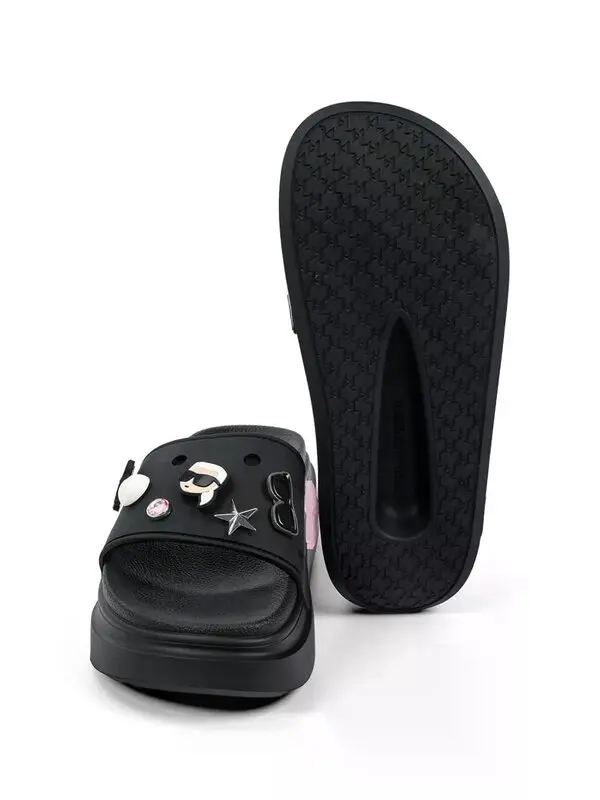 Karl Lagerfeld Embellished Platform Slides