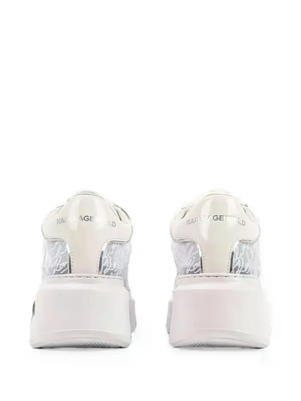 Karl Lagerfeld Logo-embroidered Mesh Sneakers - White