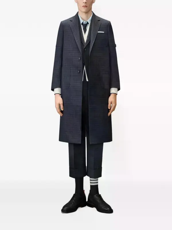 Thom Browne 4-bar Linen Shirt - Blue
