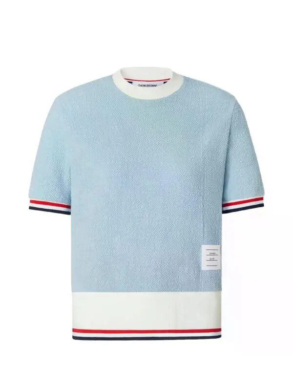 Thom Browne Rwb Stripe Tweed T-shirt