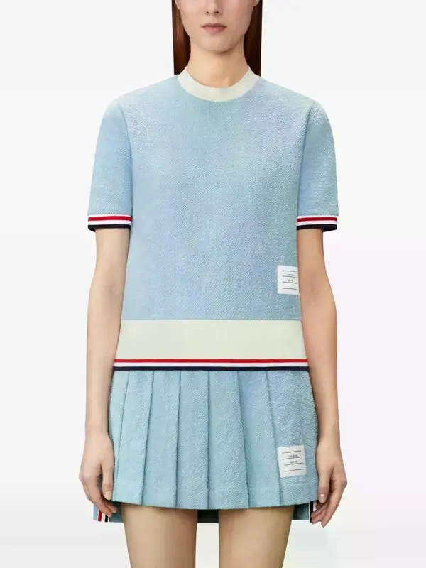 Thom Browne Rwb Stripe Tweed T-shirt