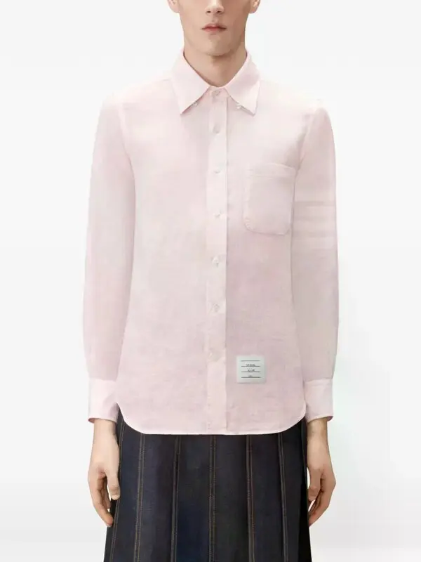 Thom Browne 4-bar Linen Shirt