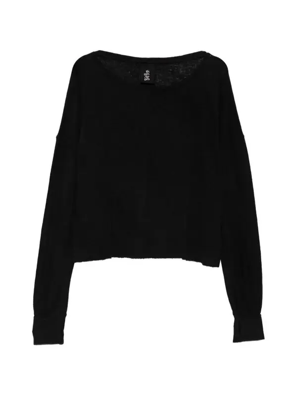 THOM KROM Raw-edge Cropped Sweater