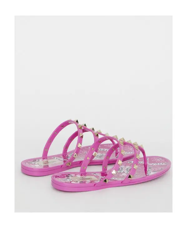 Valentino Garavani Rockstud Flat Thong Sandals