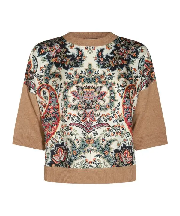 Etro Floral Printed Knitted Sweater - Green
