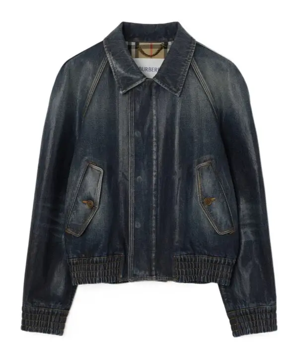 Burberry Coated Denim Jacket - Medium Blue