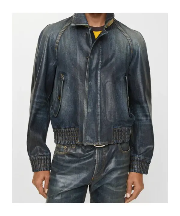 Burberry Coated Denim Jacket - Medium Blue
