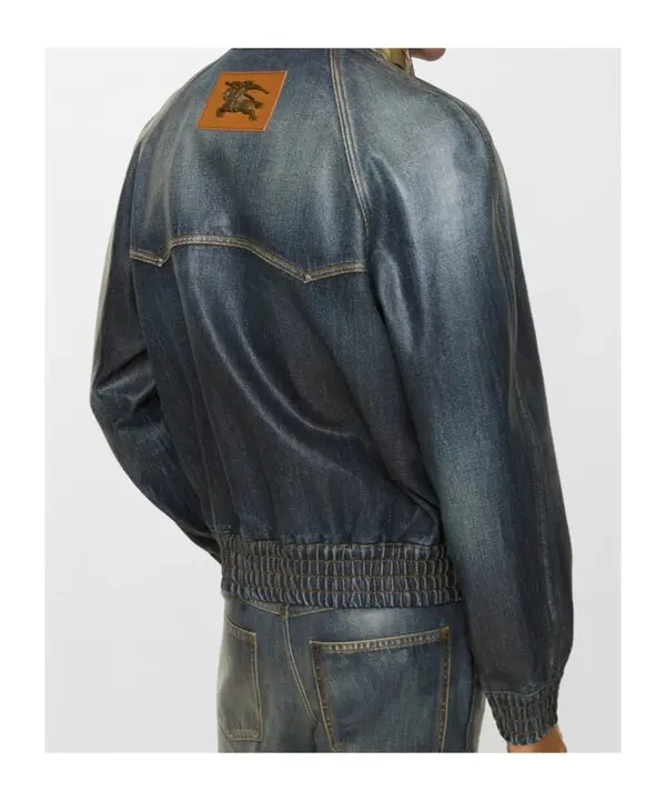 Burberry Coated Denim Jacket - Medium Blue