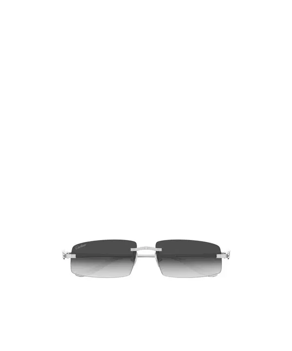 Cartier Rectangle-frame Sunglasses - Silver-grey