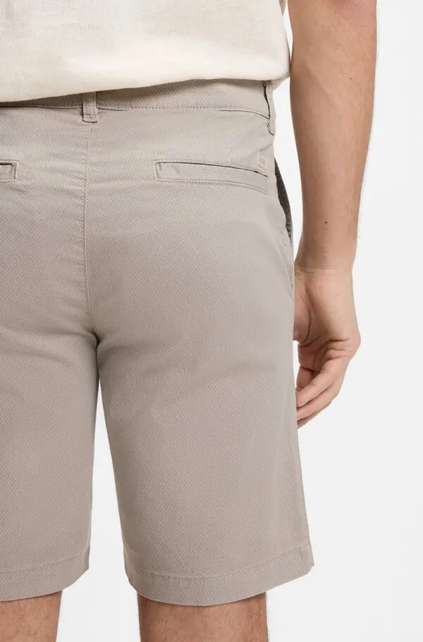 Hugo Boss Textured Cotton Shorts With Belt Loops And Multiple Pockets