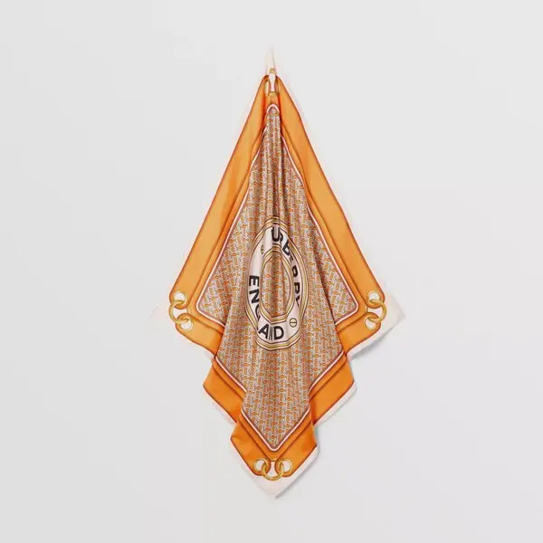 Burberry Montage-print Silk Scarf