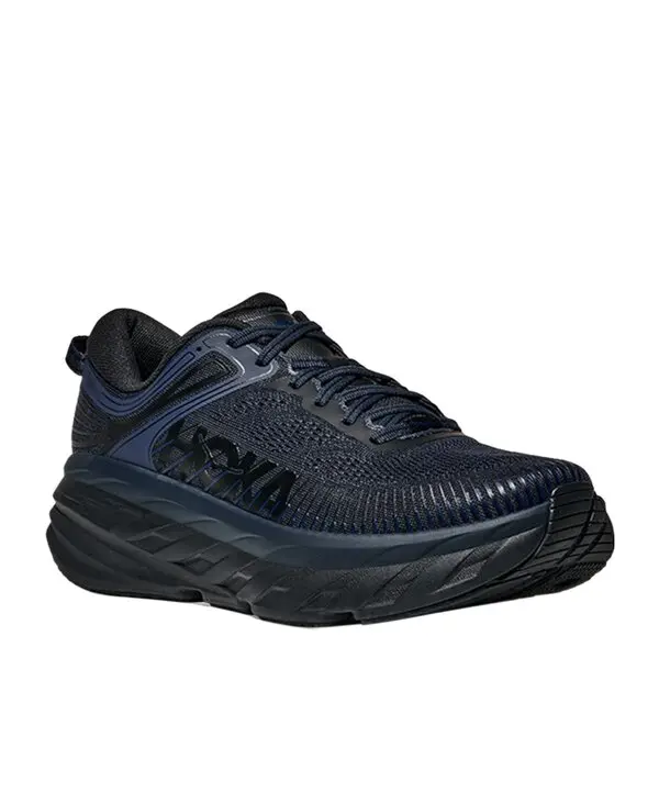 Hoka One One Bondi 7 Lace-up Sneakers - Navy/black