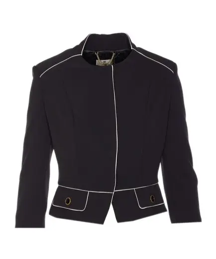 Elisabetta Franchi Crêpe Jacket With Perforated Design