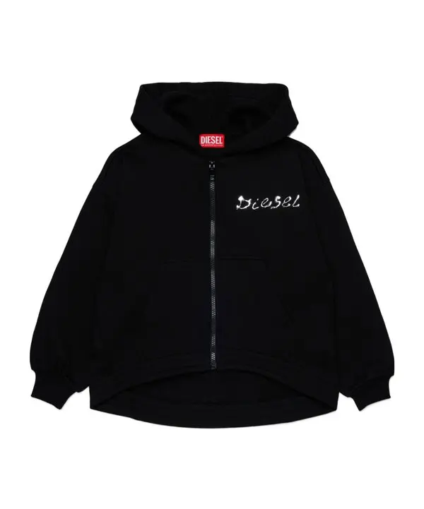 DIESEL® Raised-logo Hoodie - Black