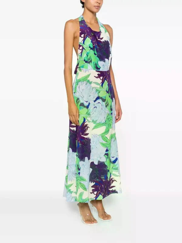 PSOPHIA Floral Print Halterneck Maxi Dress