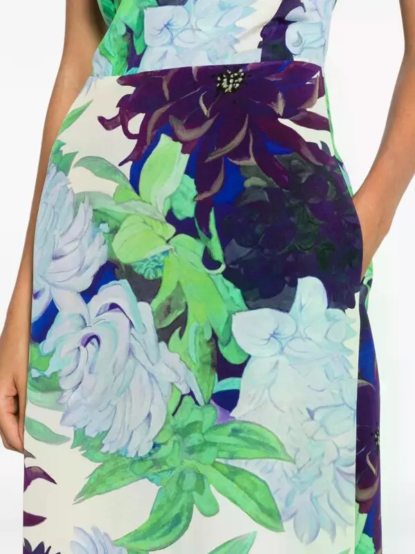 PSOPHIA Floral Print Halterneck Maxi Dress