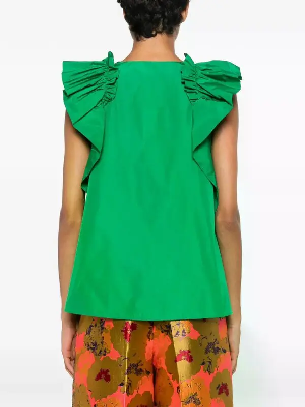 PSOPHIA Ruffled V-neck Blouse